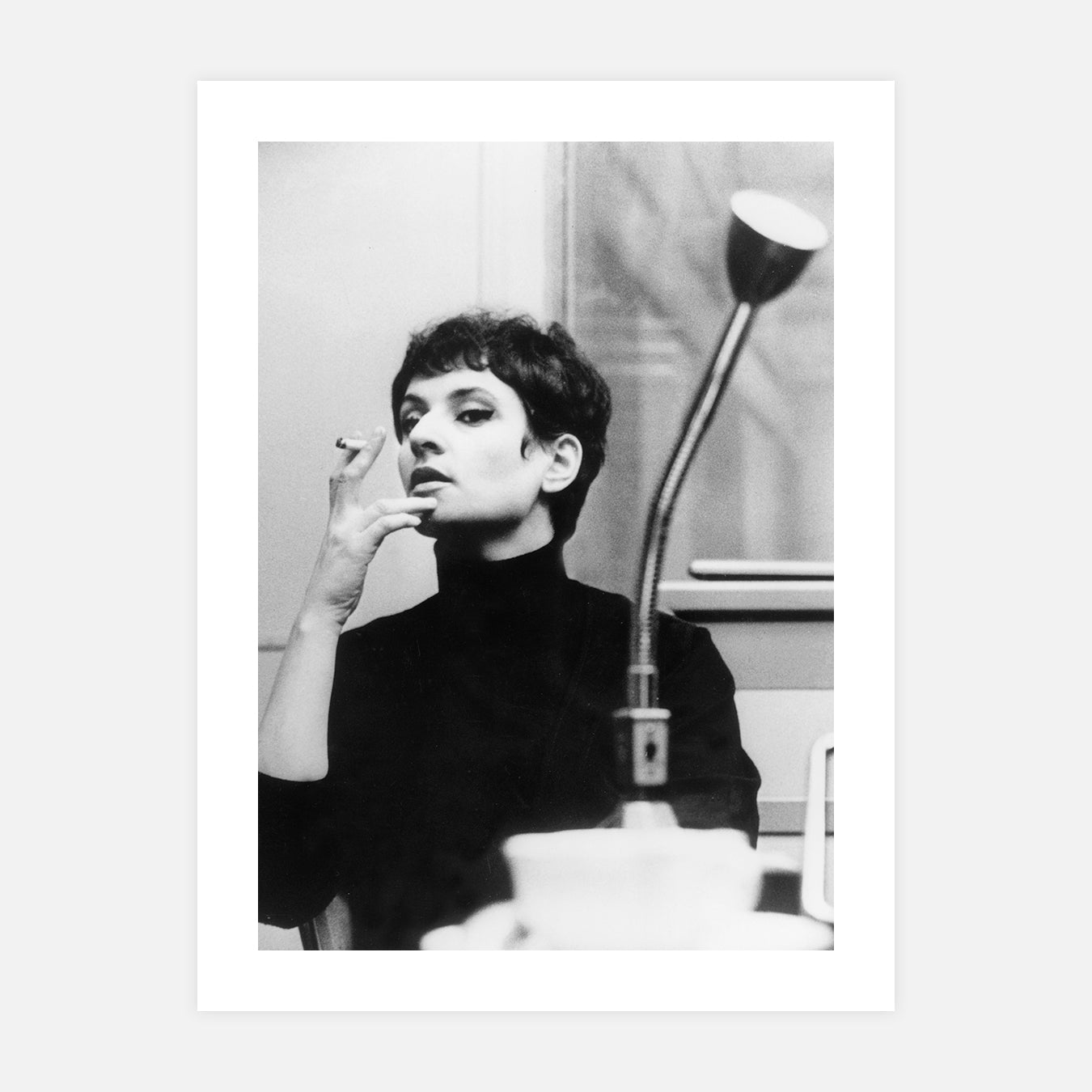 La chanteuse Barbara - Photo en noir et blanc de musique